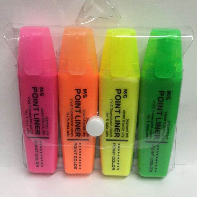 M&G Highlighter pen ( 4 pcs ) | Lazada