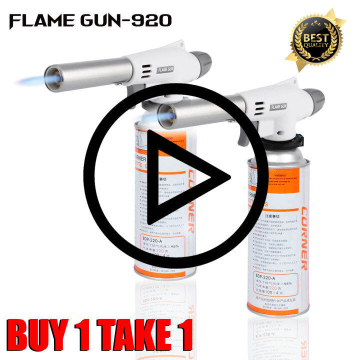 Butane Gas Torch Flame Gun Auto Ignition Blow Jet Burner Lighter ...