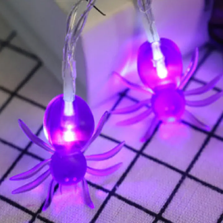 Sanwood® Halloween Spider Fairy Lights Spooky Decoration USB LED Purple ...