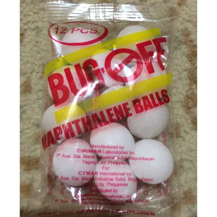 NAPHTHALENE BALLS BUG OFF 12PCS | Lazada PH