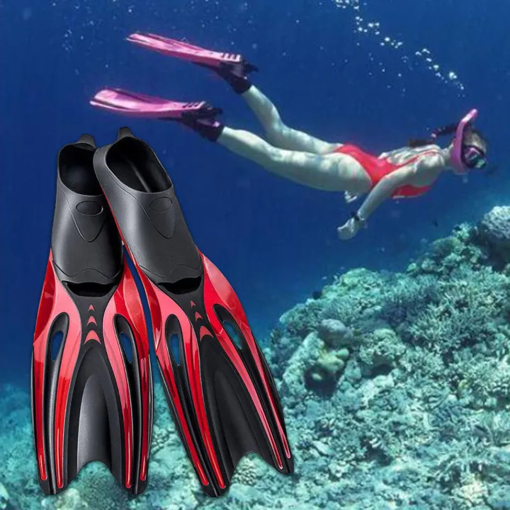 LazaraHome Adult Diving Fin Full Foot Flippers Water Sports Beginner ...