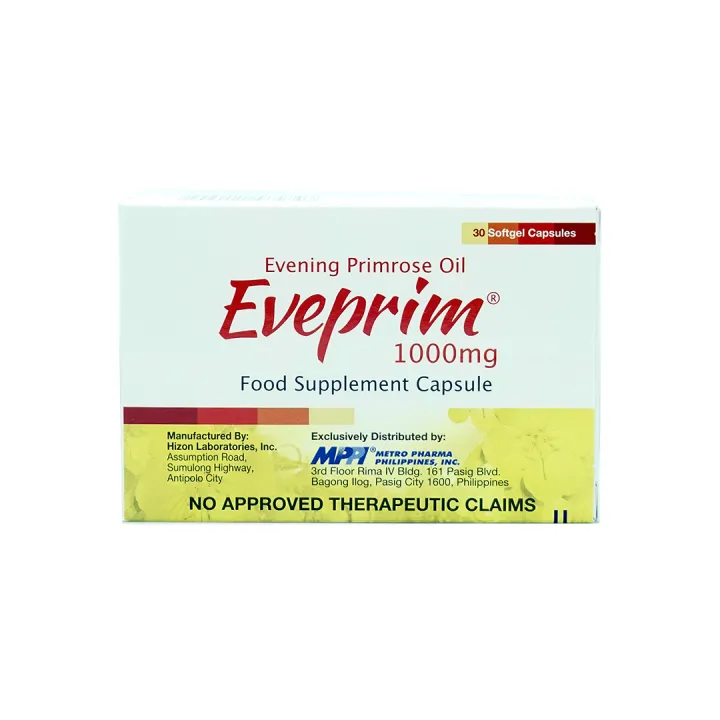 Eveprim Evening Primrose Oil 1000mg Softgel Capsule (10 pcs/pack ...