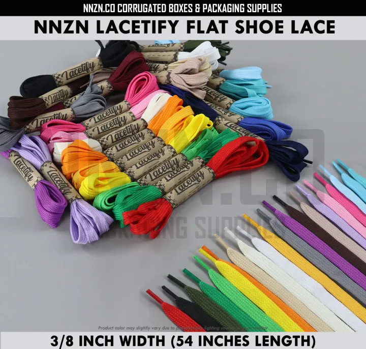 NNZN Premium Quality Colored Flat Shoelace Lacetify Classic Shoe laces ...