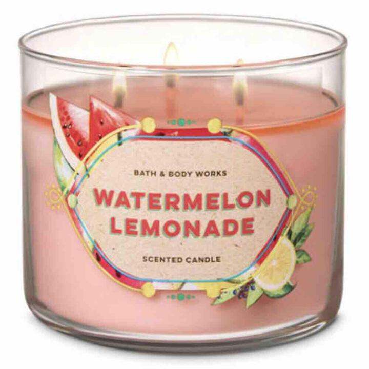 Authentic Bath And Body Works Watermelon Lemonade 3 Wick Candle Lazada Ph
