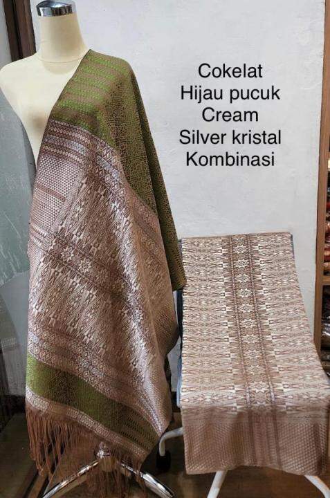 KOMBINASI EXCLUSIVE KAIN TENUN TUMTUMAN SONGKET BATAK CANTIK DAN ELEGAN ...