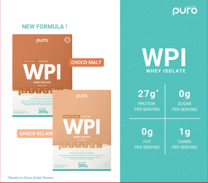 PURO ISOPRO Whey Protein Isolate GrassFed susu protein 2.4kg WPI ...