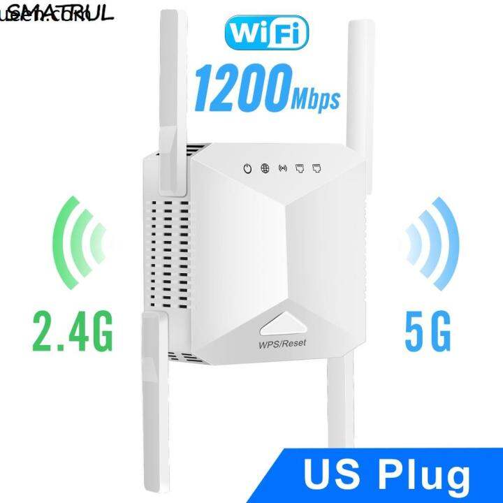 【READY STOCK】 5G Wireless WiFi Repeater 1200Mbps Router Wifi Booster 2 ...