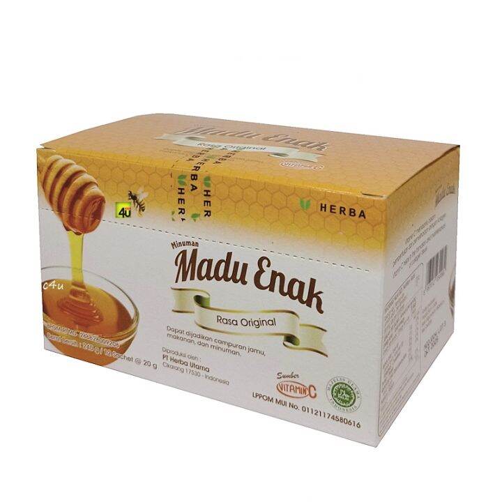 Madu Enak - Minuman Madu Sachet Rasa ORIGINAL - BOX isi 12 sachet ...