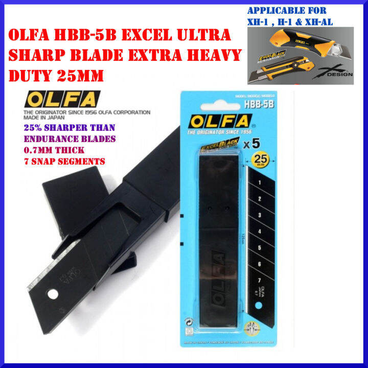 Olfa HBB-5B Excel Ultra Sharp Blade - Black for XH-1 and H-1 Olfa Cutters | Lazada PH