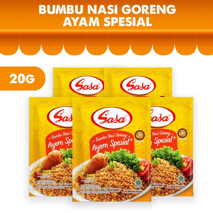 SASA Bumbu Nasi Goreng Ayam Spesial 20gr - 5 Pcs | Lazada Indonesia