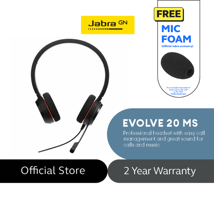 Jabra Evolve 20 MS Stereo USB Type C Headset | Lazada PH