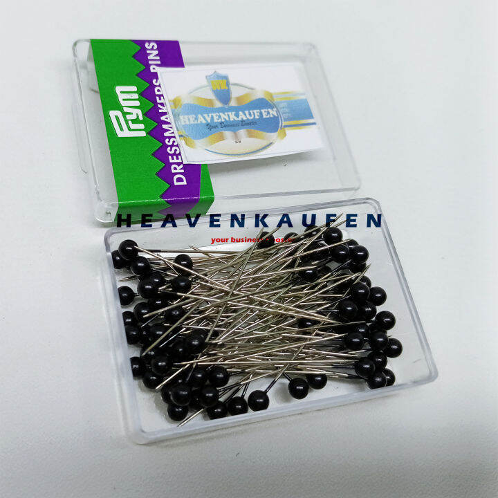 Jarum Pentul Hitam Black Pearl Panjang 4 cm Harga Per Pack isi 80 Biji ...