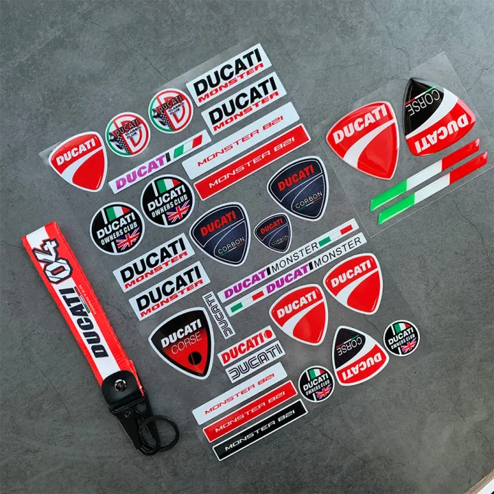 Complete Set of Ducati High Reflective Stickers Tank Motorcycle Body ...