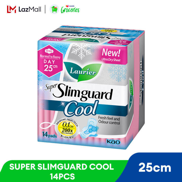 Laurier Super Slimguard Cool 25cm 14s | Lazada