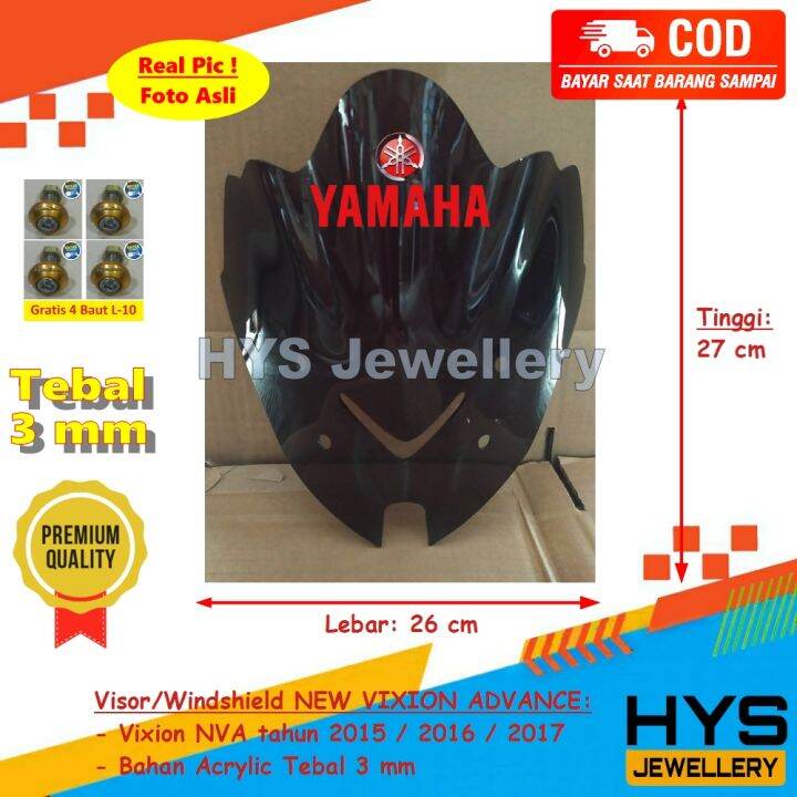 [COD] Visor Yamaha New VIXION Advance NVA 2015 2016 2017 - Windshield ...