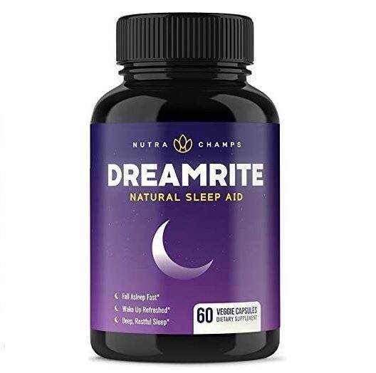 NutraChamps | Dreamrite Natural Sleep Aid with Valerian, Chamomile ...