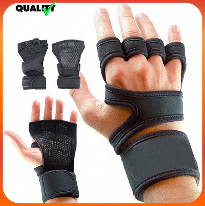 Weight-bearing Gloves New Sports Half-finger Non-slip Silicone Palm ...