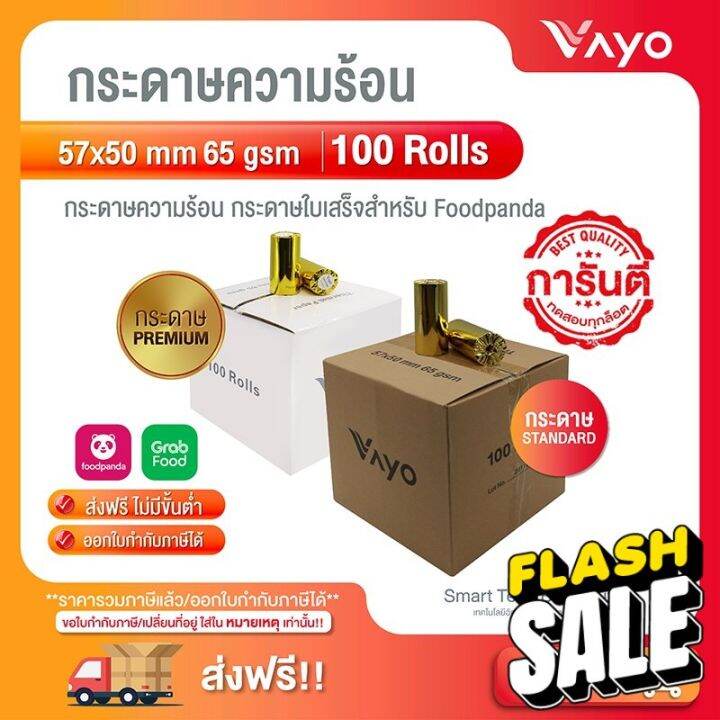 อันดับ1 กระดาษความร้อน กระดาษใบเสร็จ กระดาษฟู๊ดแพนด้า Food Panda Grab