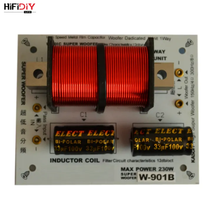 HIFIDIY LIVE W-901B 1 Way 1 speaker Unit ( SUBWOOFER ) HiFi HOME bass Speakers audio Frequency ...