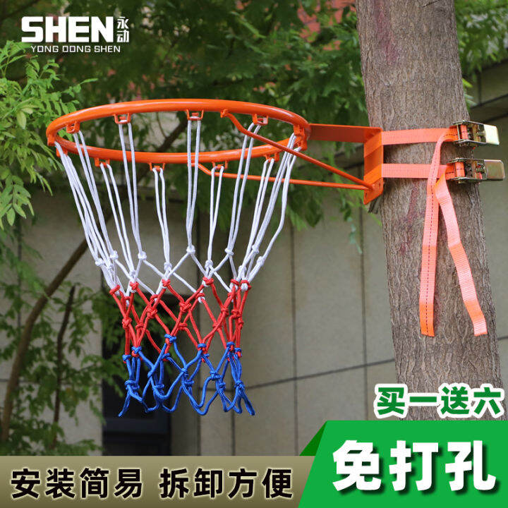 Basketball frame outdoor punching-free indoor hanging adult standard ...