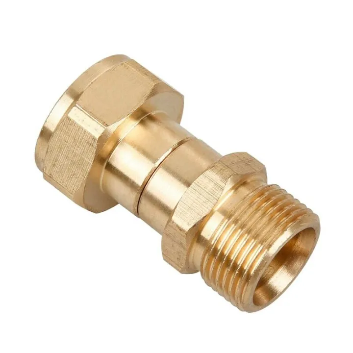 Pressure Washer Swivel Joint M22 14mm Thread Kink Free Hose Fit Connect ...