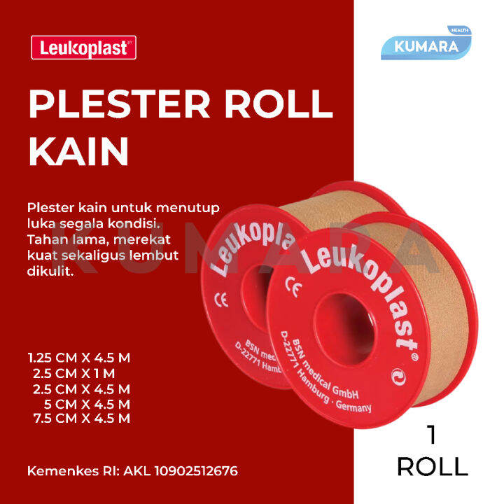 LEUKOPLAST - Plester Roll Kain / Plester Kain Coklat BSN per Roll | Lazada Indonesia