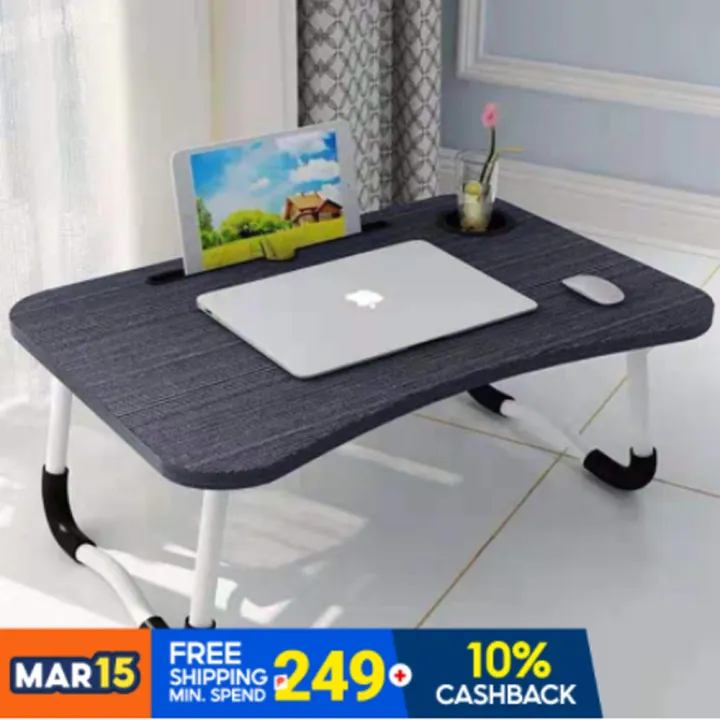 Foldable Lazy Bed Desk/Portable mainstays Laptop Wooden Table | Lazada PH