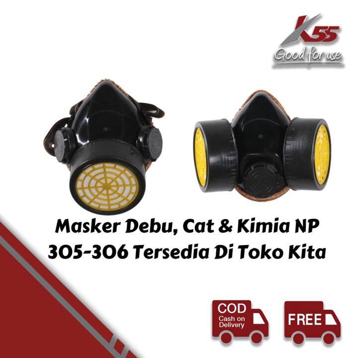 K55 Refill Filter Masker Industri Cat Kimia Asap Respirator 1Box 6pcs ...