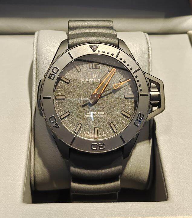 HAMILTON KHAKI NAVY FROGMAN AUTO 46MM H77845330 | Lazada