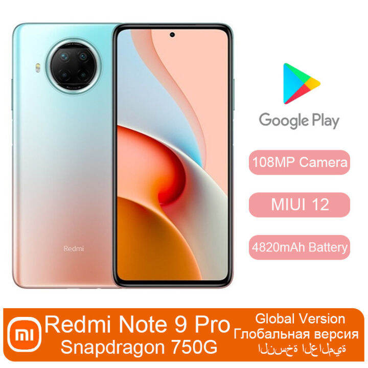 Redmi Note 9 Pro Cellphone Snapdragon 750G Octa Core 5G Smart Phone ...