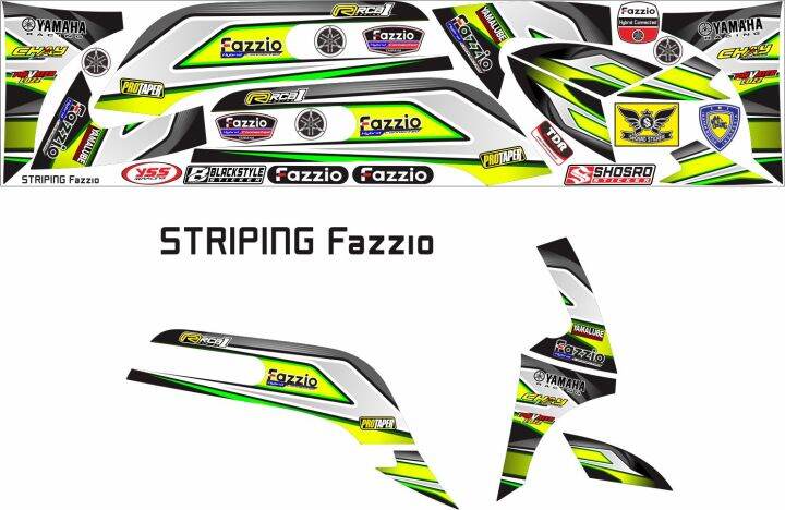 STRIPING FAZZIO / VARIASI MOTIF NEW YAMAHA FAZZIO STIKER MOTIF VARIASI LIS RACING BUAT MOTOR ...