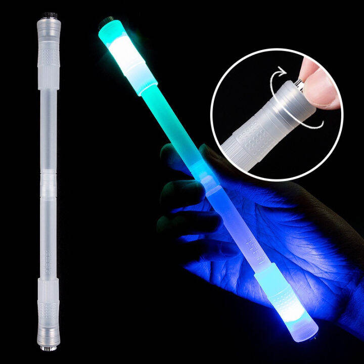 Spinning Pen LED Glow Rolling Finger Rotating Pen Anti Slip Coating ...
