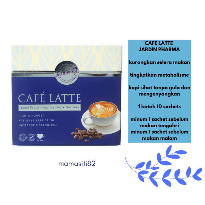 Cafe latte Jardin Pharma kopi kurus tanpa gula ada fibre kurangkan ...
