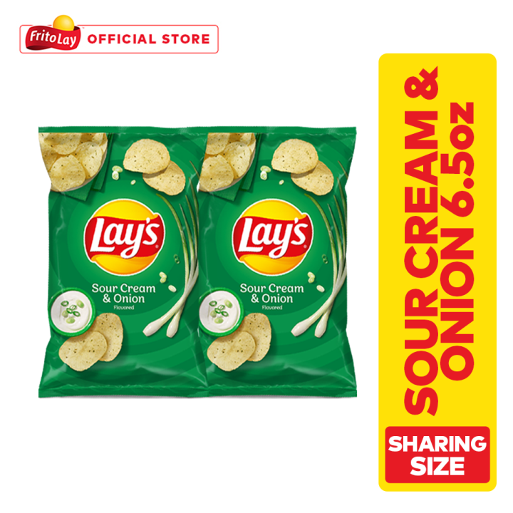 Lay's Sour Cream & Onion Potato Chips 170g (Bundle of 2) | Lazada PH