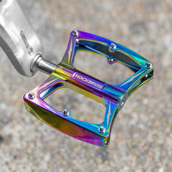 ROCKBROS Pedal Sepeda, Pedal Sepeda Jalan 9/16 untuk Dewasa Penuh Warna ...