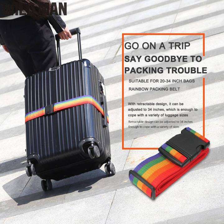 Adjustable Travel Luggage Cargo Lashing Strap Password Lock Anti-theft ...