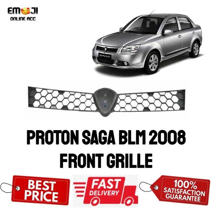 Proton Saga Blm 1.3 2008 Front Grille Black Without Logo | Lazada