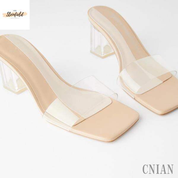 【Steinfield】 new French girl shoes transparent plastic shoes heel ...