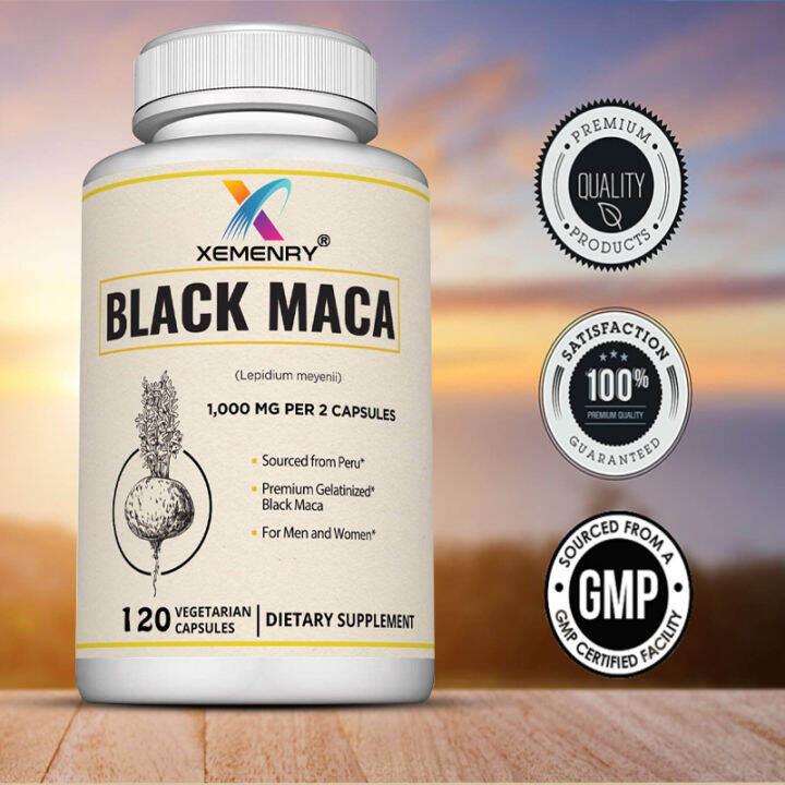 Black Maca Capsules 1000mg Black Maca Root High Quality Gelatinization ...