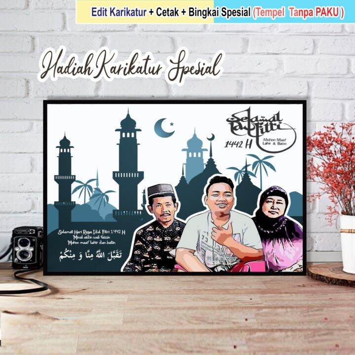 Edit Karikatur HARI Besar Spesial + Cetak Bingkai (Tinggal tempel Tanpa ...