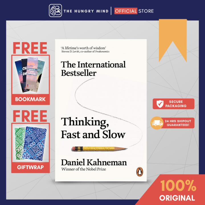 Thinking Fast and Slow by Daniel Kahneman Original Book with Freebie ...