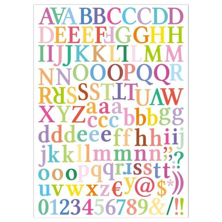 Scrapbooking Letter Stickers 10 Sheets Numbers decals with Colorful ...