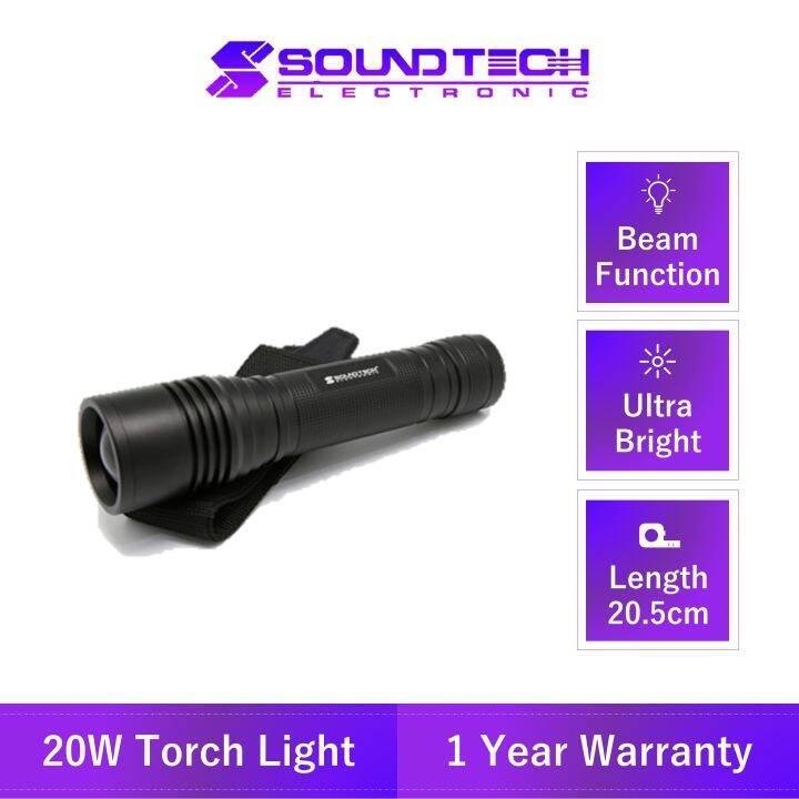 Soundteoh 20W Tactical Torch Light FL-2000 | Lazada