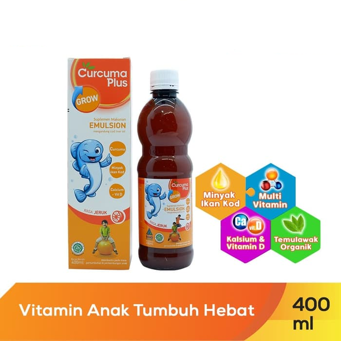 Curcuma Plus Grow Emulsion Syrup - Orange 400ml | Lazada Indonesia