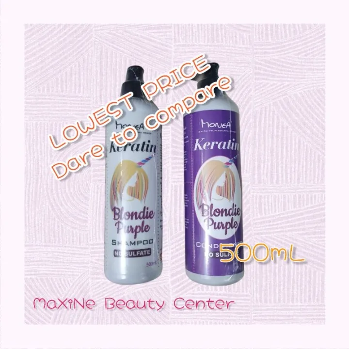MONEA purple shampoo / conditioner 500ml pumptype bottle | Lazada PH