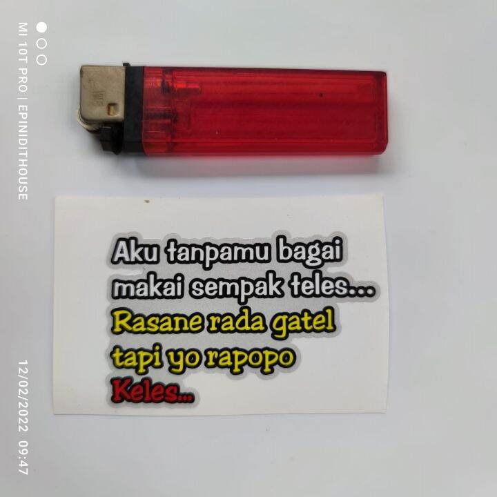 Stiker Aku Sempak Teles Kata Lucu Humor Viral Plesetan Meme Motor HP ...