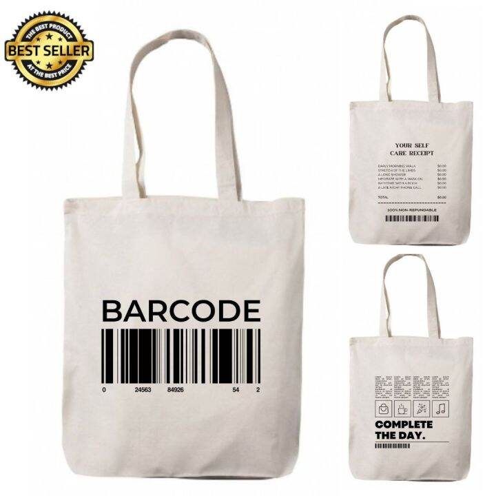 Barcode Tote Bag Katsa Canvas High Quality | Lazada PH