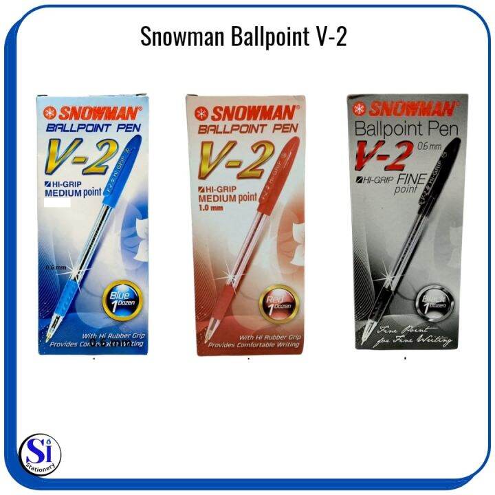 Snowman Ballpoint Pen V2 Hi Grip 1.0 mm & 6mm /Pen Snowman V2 | Lazada ...