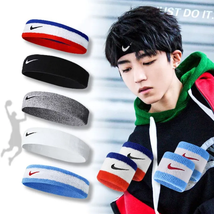 Swoosh Headband Sports Cotton Sweat Men Women Running Tennis Workout ...