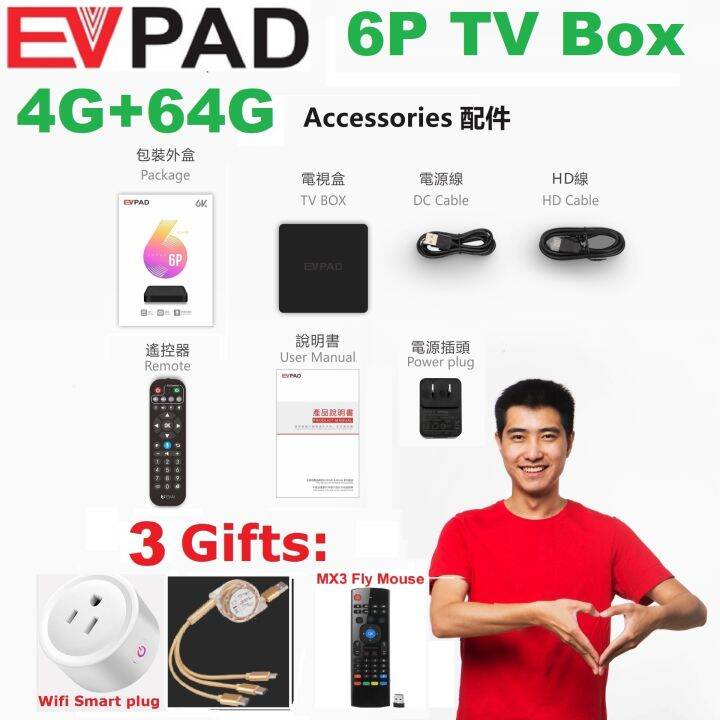 [ของแท้] 2023 Evpad 6S 6P กล่องทีวี Evpad6p ร้อนใน HK TW สิงคโปร์มาเลเซียญี่ปุ่นเกาหลีสหรัฐ ...